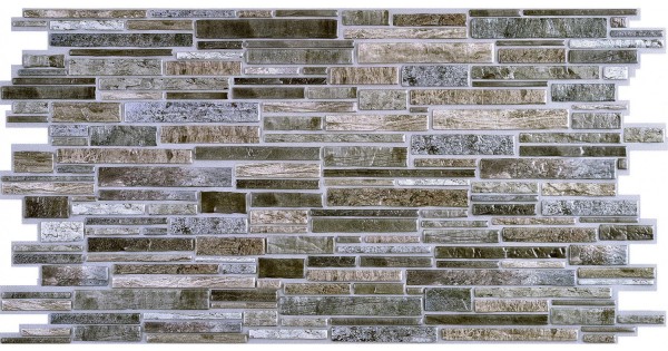 Panel PVC 3D, Realista. PLASTUSHKA GRIS (98 x 48,9cm). Estándar 0,4mm