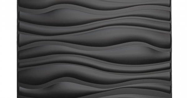 Paneles 3D PVC "WAVES NEGRO" / m²