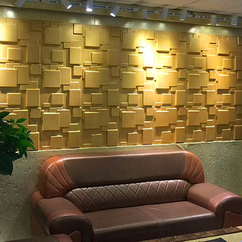 Paneles 3D PVC "CUBISTA DORADO" / m²