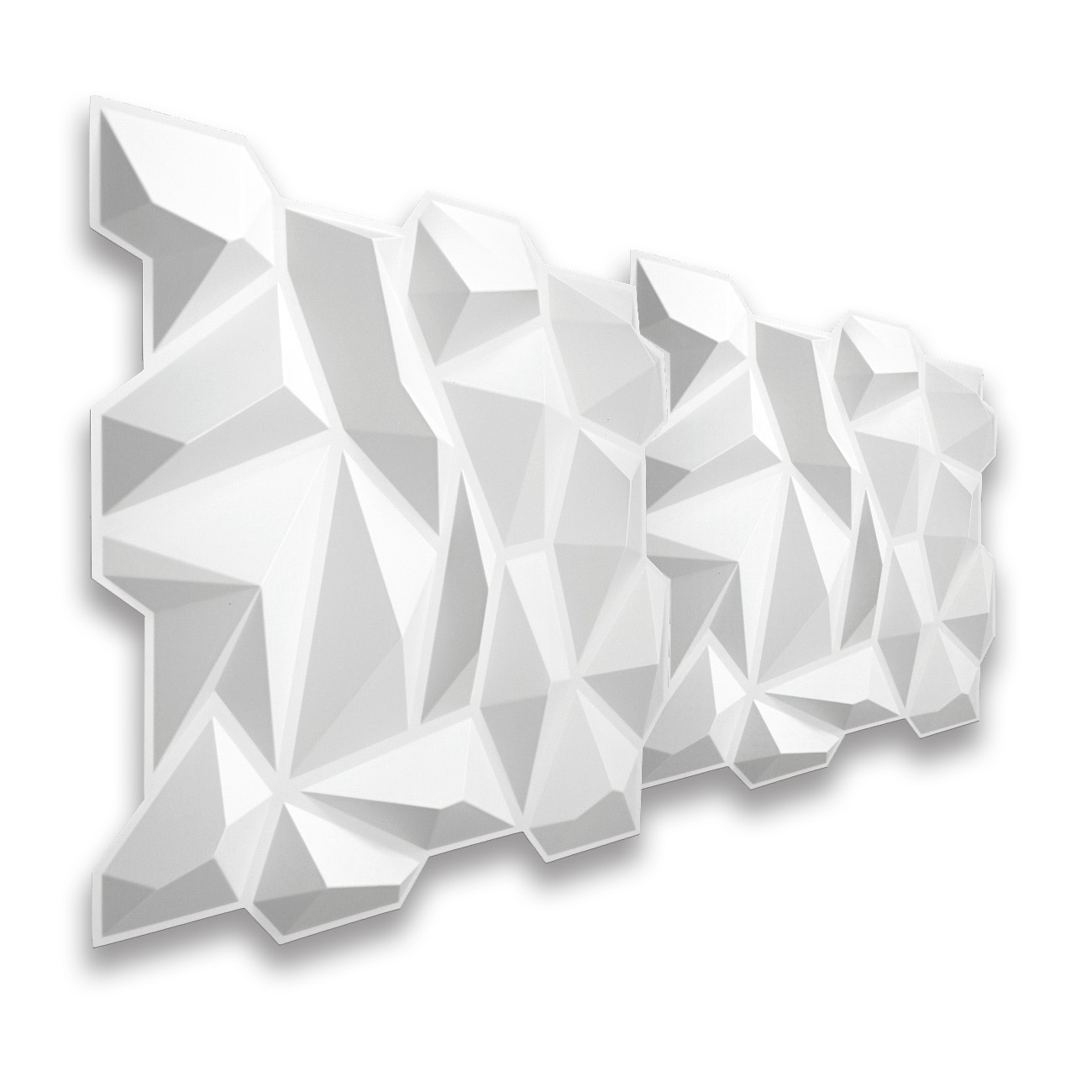 Paneles 3D PVC "CRISTAL BLANCO" / m²